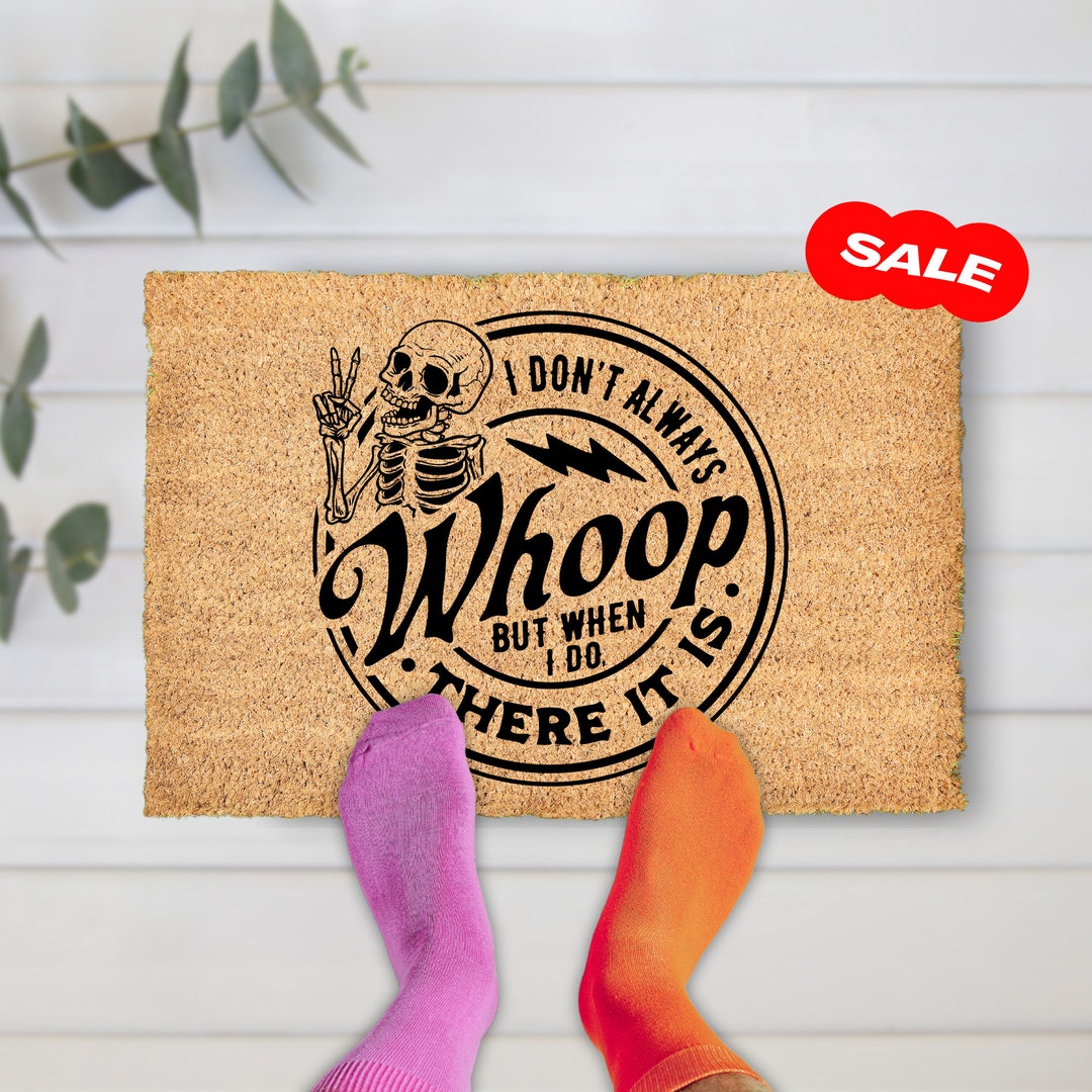 Custom Personalized Snarky Skeleton Door Mat Gothic Funny Humor Skull ...