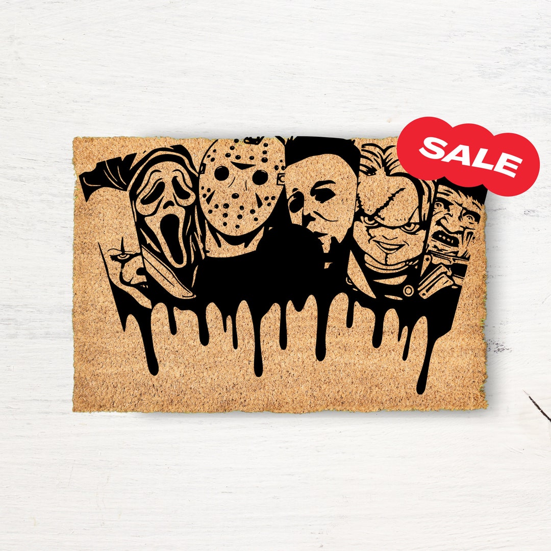 Custom Personalized Horror Movie Fan Doormat Scream Halloween Freddy ...
