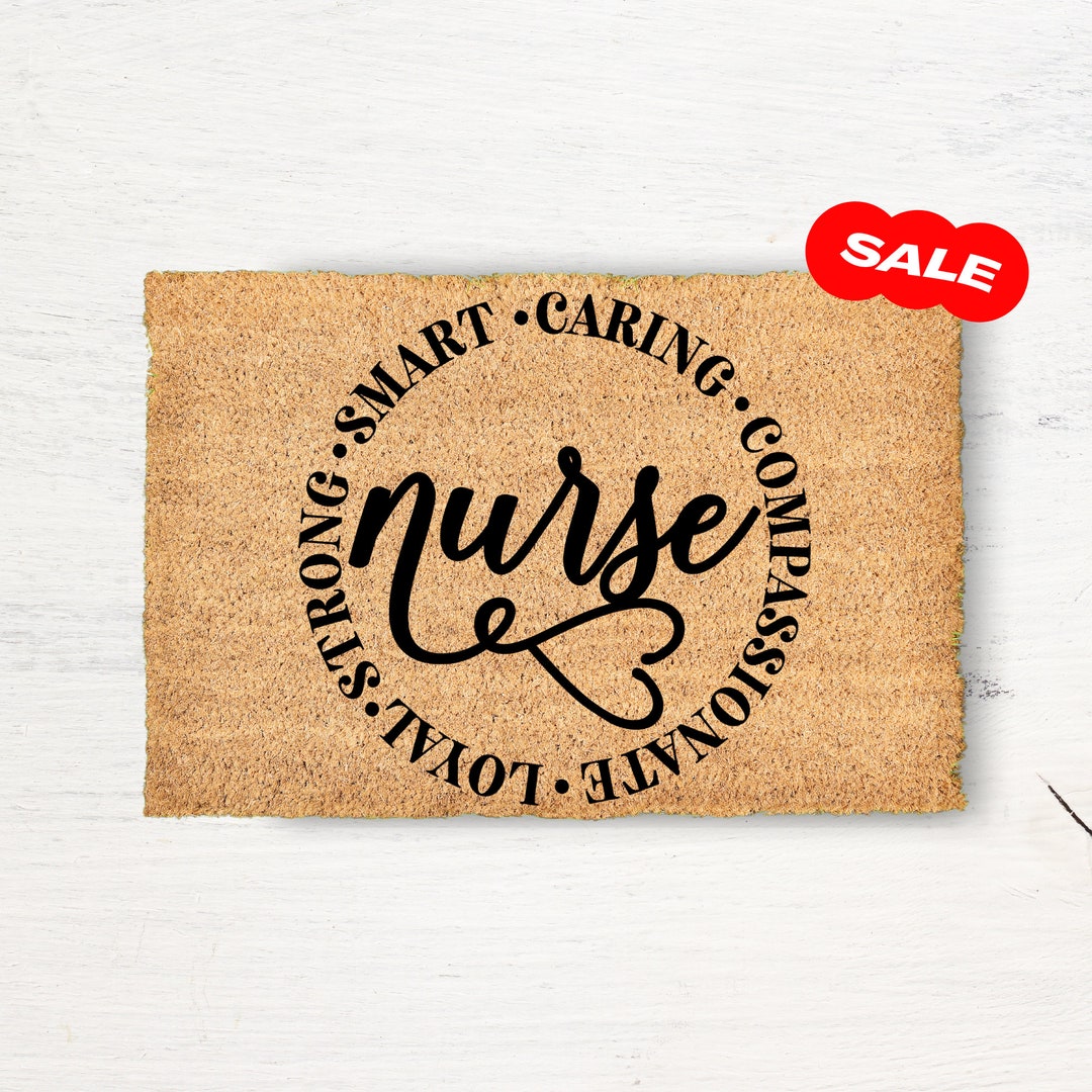Custom Personalized Nurse Doormat RN Graduation Gifts Nursing Teacher ...