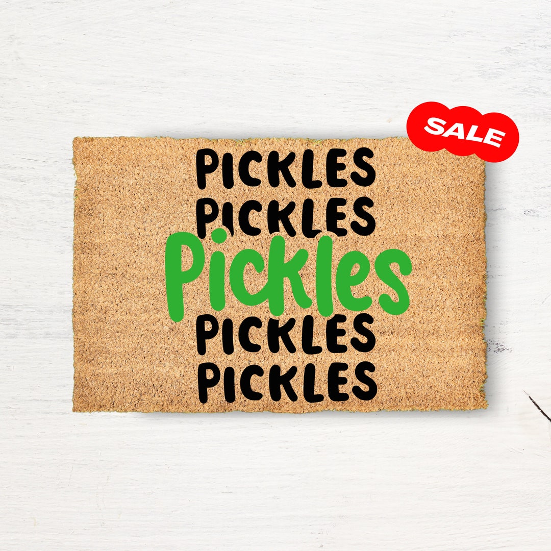 Custom Personalized Pickle Doormat Funny Dill Pickles Foodie Door Mat ...