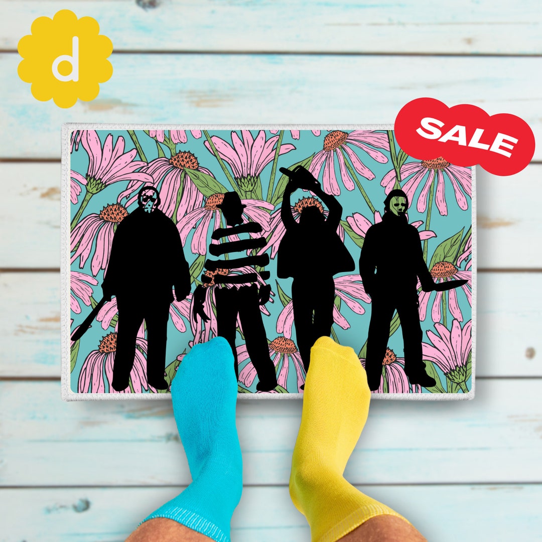 Horrorcore Rug Floralcore Home Decor Door Mat Gift Girly Horror Movie ...