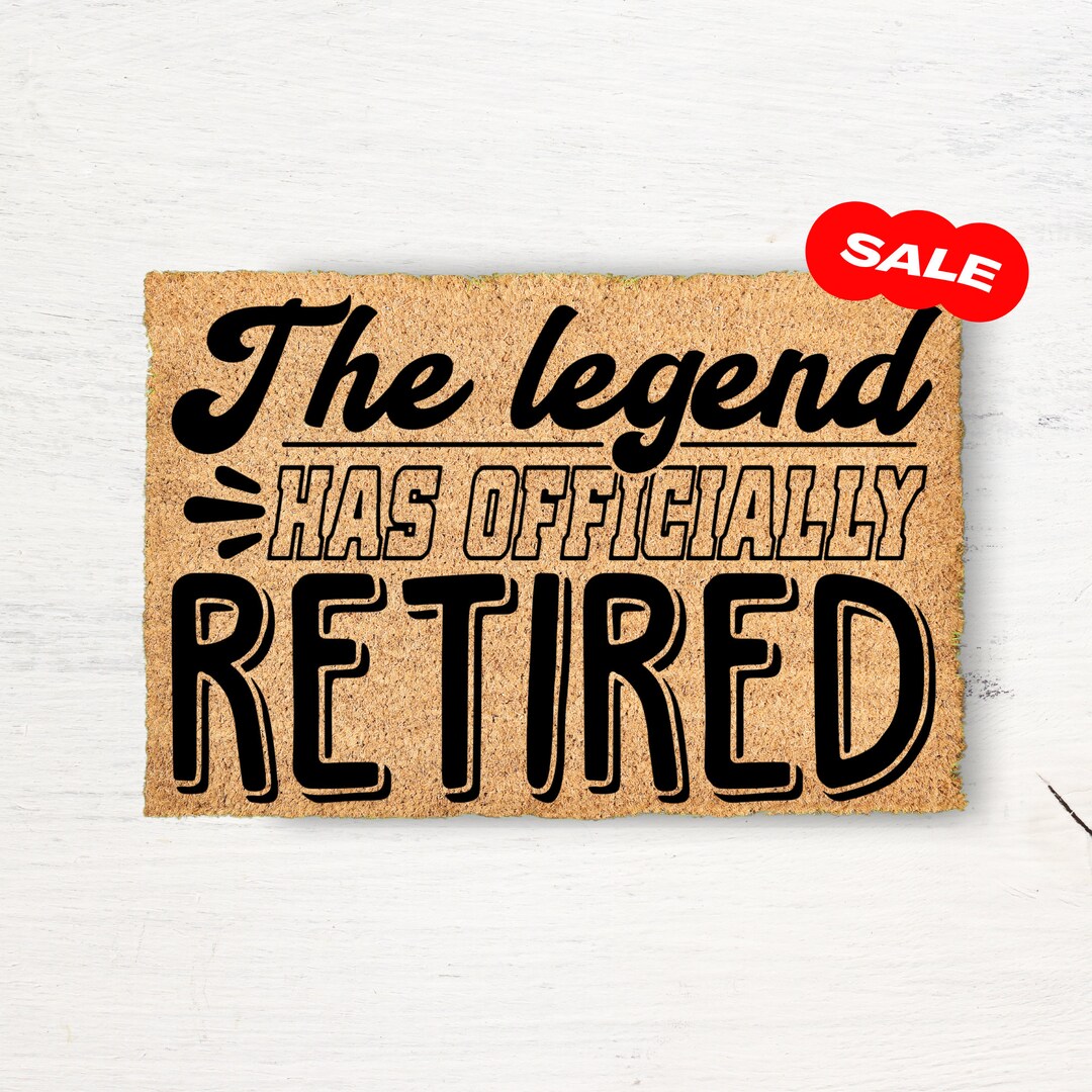 Custom Personalized Retirement Door Mat Gift Mom Dad Grandparents ...
