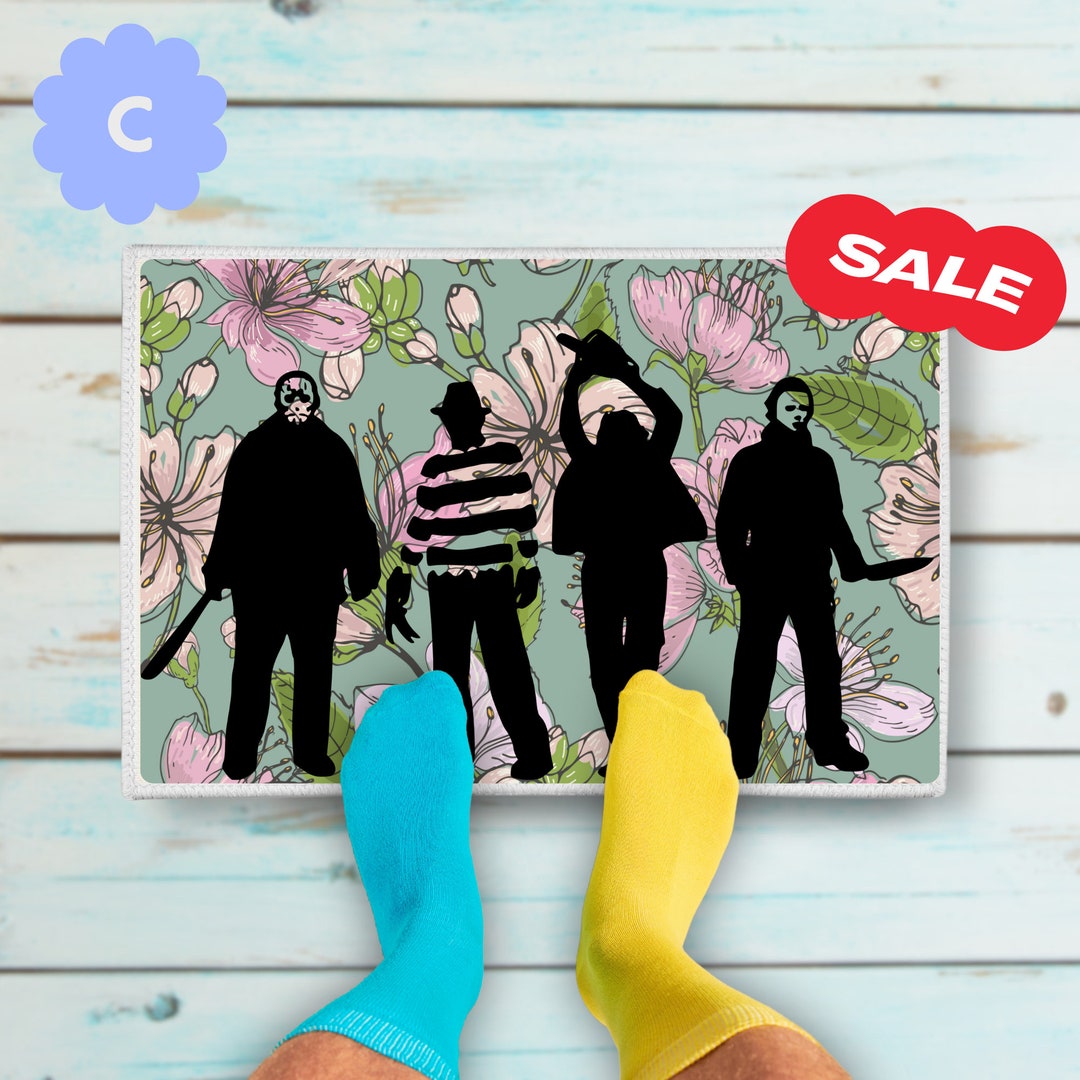 Horrorcore Rug Floralcore Home Decor Door Mat Gift Girly Horror Movie ...