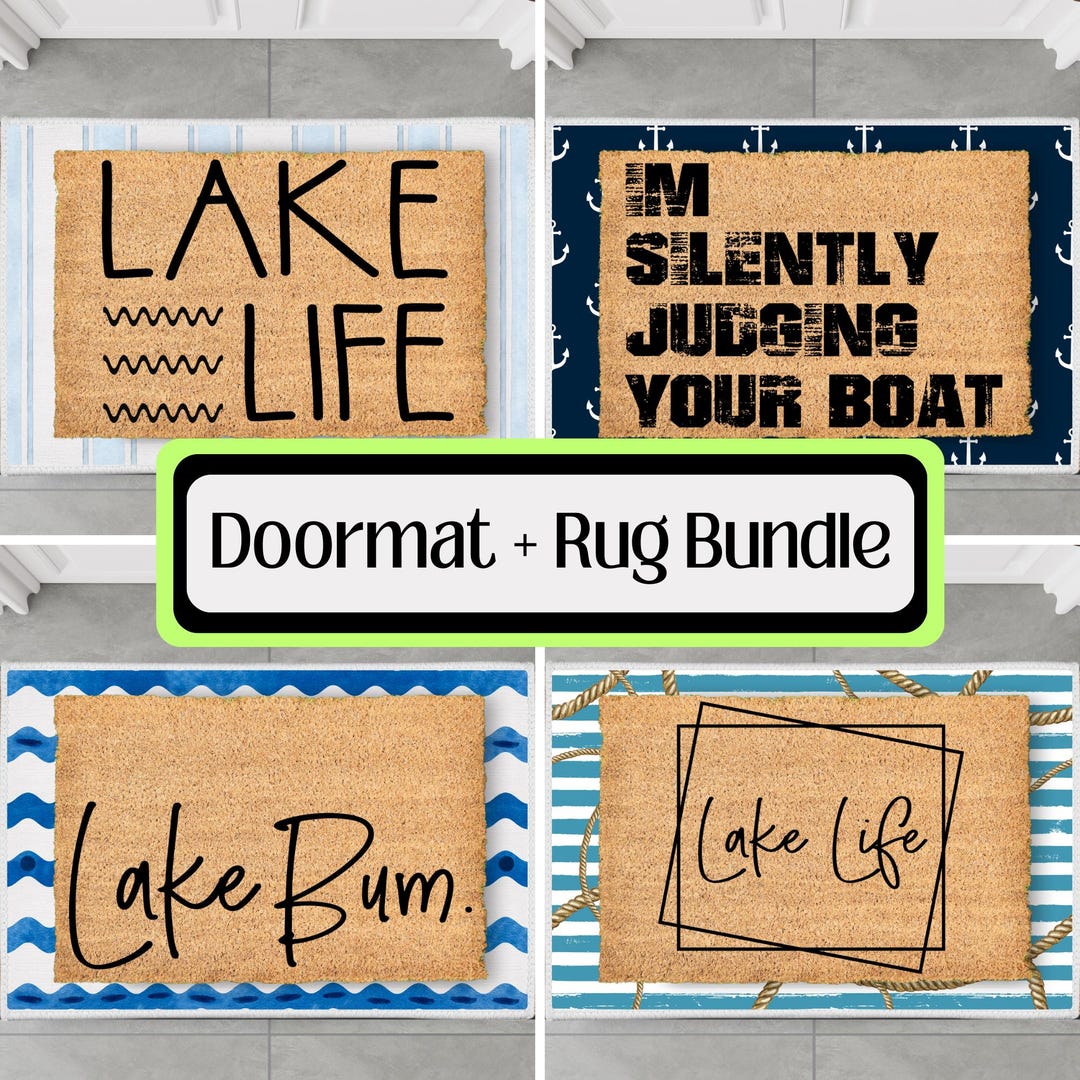 Lake House Doormat + Rug Bundle Family Housewarming Gift Realtor Door ...