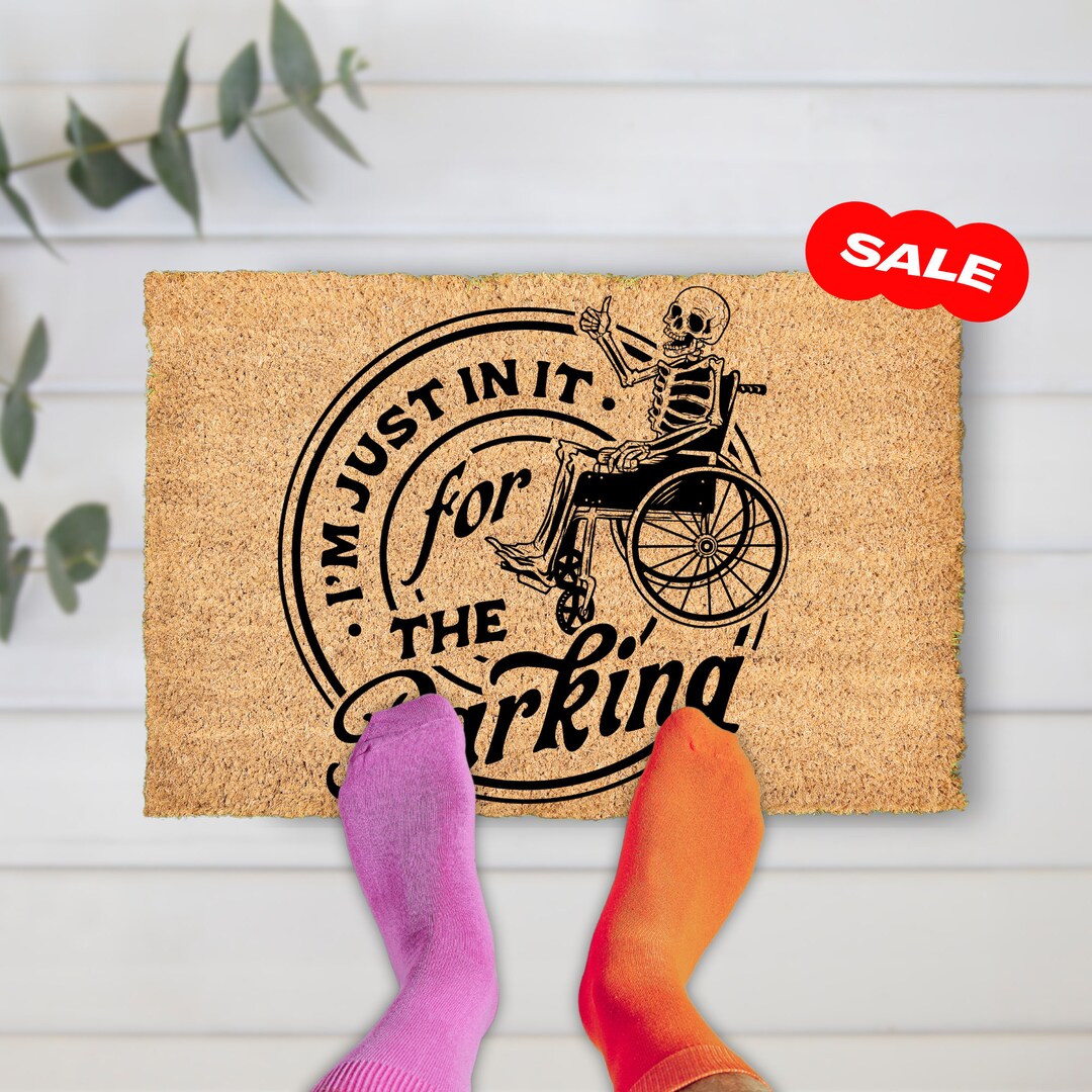 Custom Personalized Snarky Skeleton Door Mat Gothic Funny Humor Skull ...