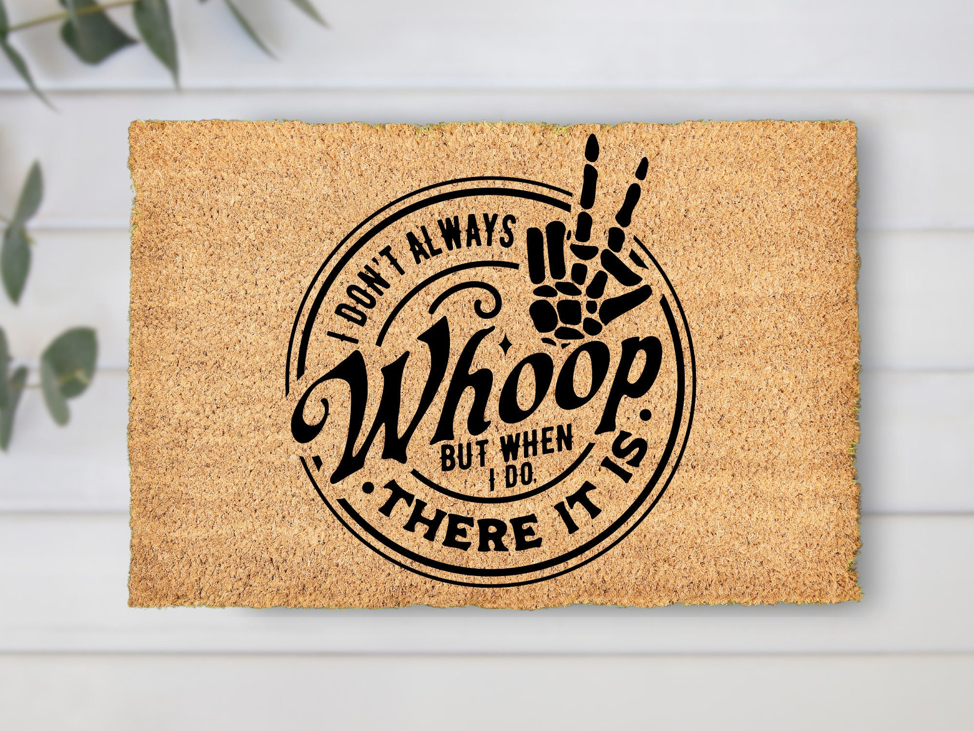 Custom Personalized Snarky Skeleton Door Mat Gothic Funny Humor Skull ...