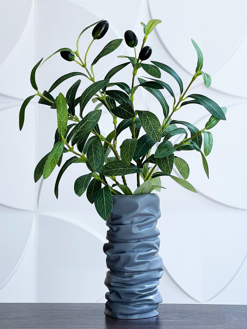 Artificial Olive Tree in Planter Fake Olive Branch in Vase - Etsy