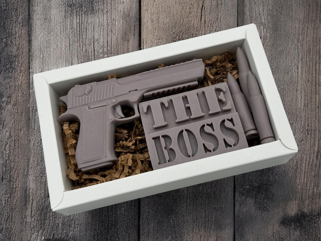 Unique Boss Gift – Handcrafted Gun Soap, Black Sea Scent, Fun and ...