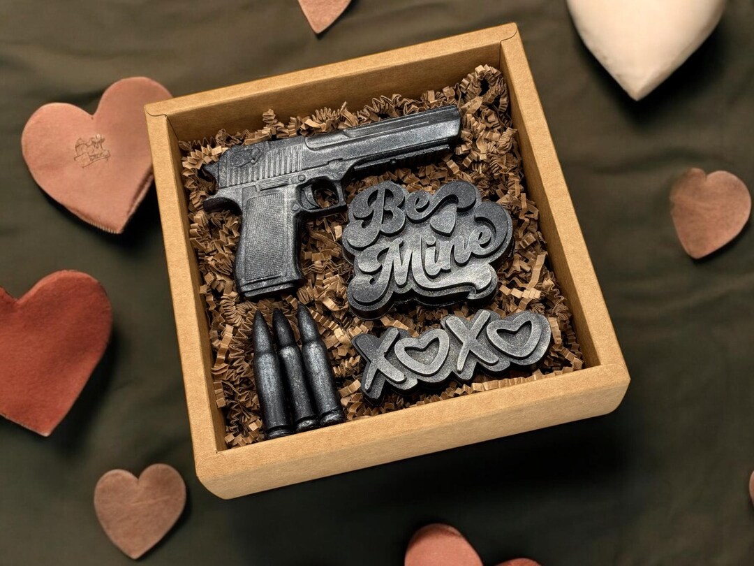 Valentine’s Day Gun Soap Gift Set – Unique Handmade Gift for Him ...