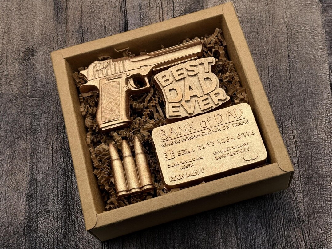 Best Dad Ever Soap Gift – Gun and Bullets Soap Set – Funny Father’s Day ...
