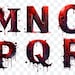 Blood Splatter PNG Alphabet and Numbers Clipart Bundle With Dripping ...