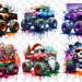 Monster Truck PNG Bundle, Monster Jam Sublimation Clipart Includes ...