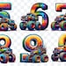 Monster Truck PNG Alphabet and Numbers Bundle, Monster Jam Sublimation ...