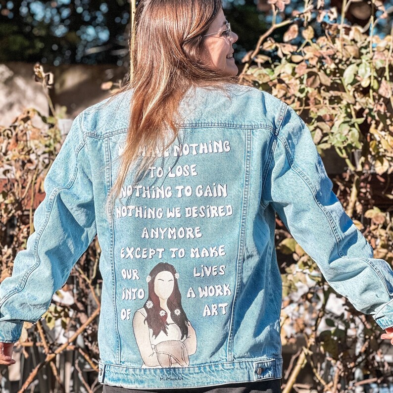 Custom Lana Del Rey Inspired Denim Jacket With Personalized Lyrics - Etsy