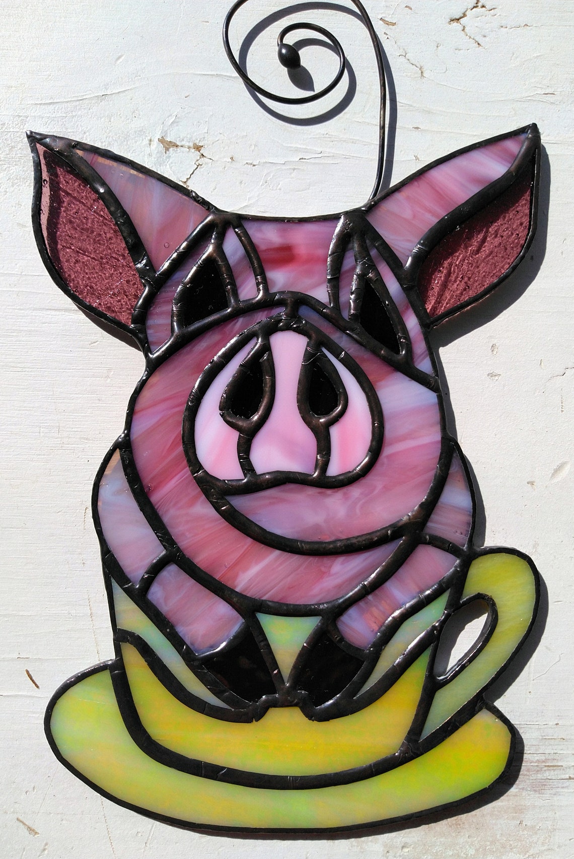 Teacup Pig Stained Glass Pattern - Etsy
