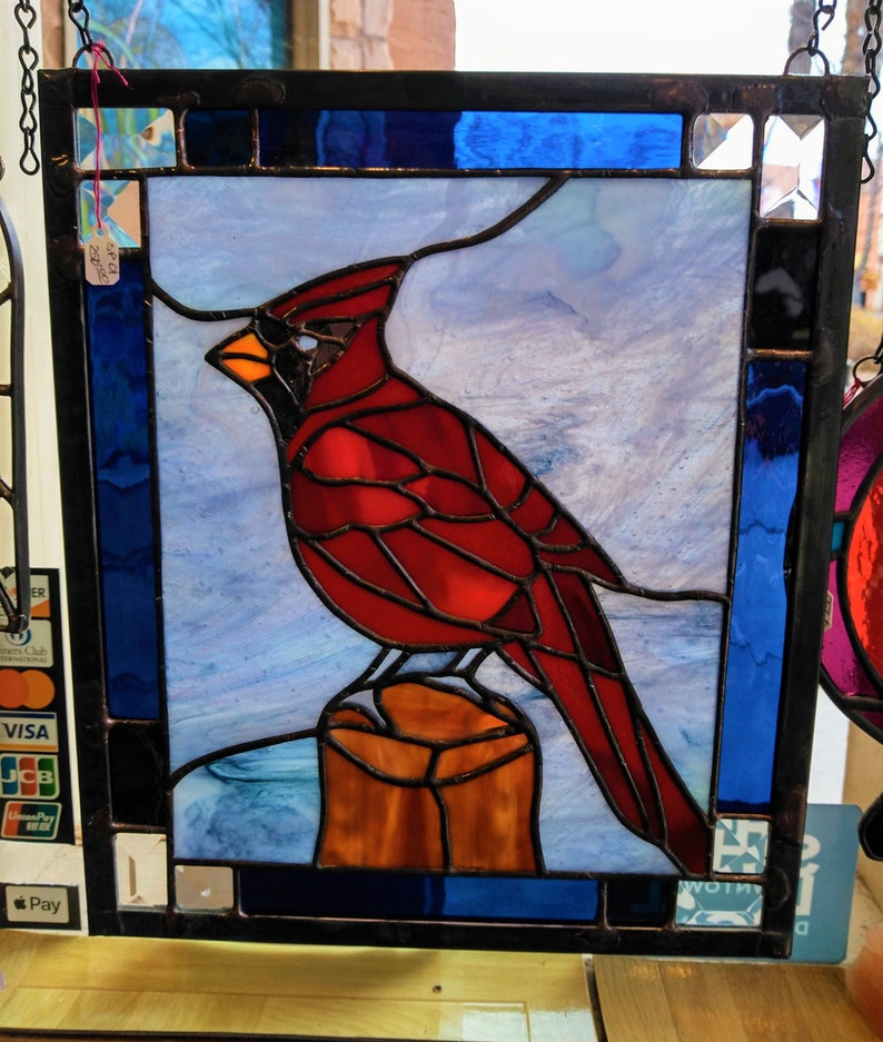 Stained Glass Cardinal Pattern - Etsy