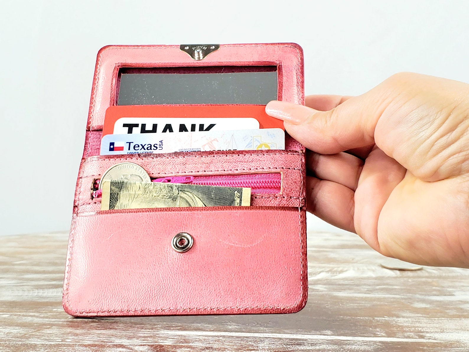 Mini Wallet Mirror-hand Tooled Wallet-woman Wallet-artisanal Mexican ...