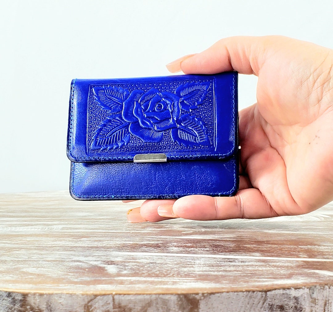 Mini Wallet Mirror-hand Tooled Wallet-woman Wallet-artisanal Mexican ...