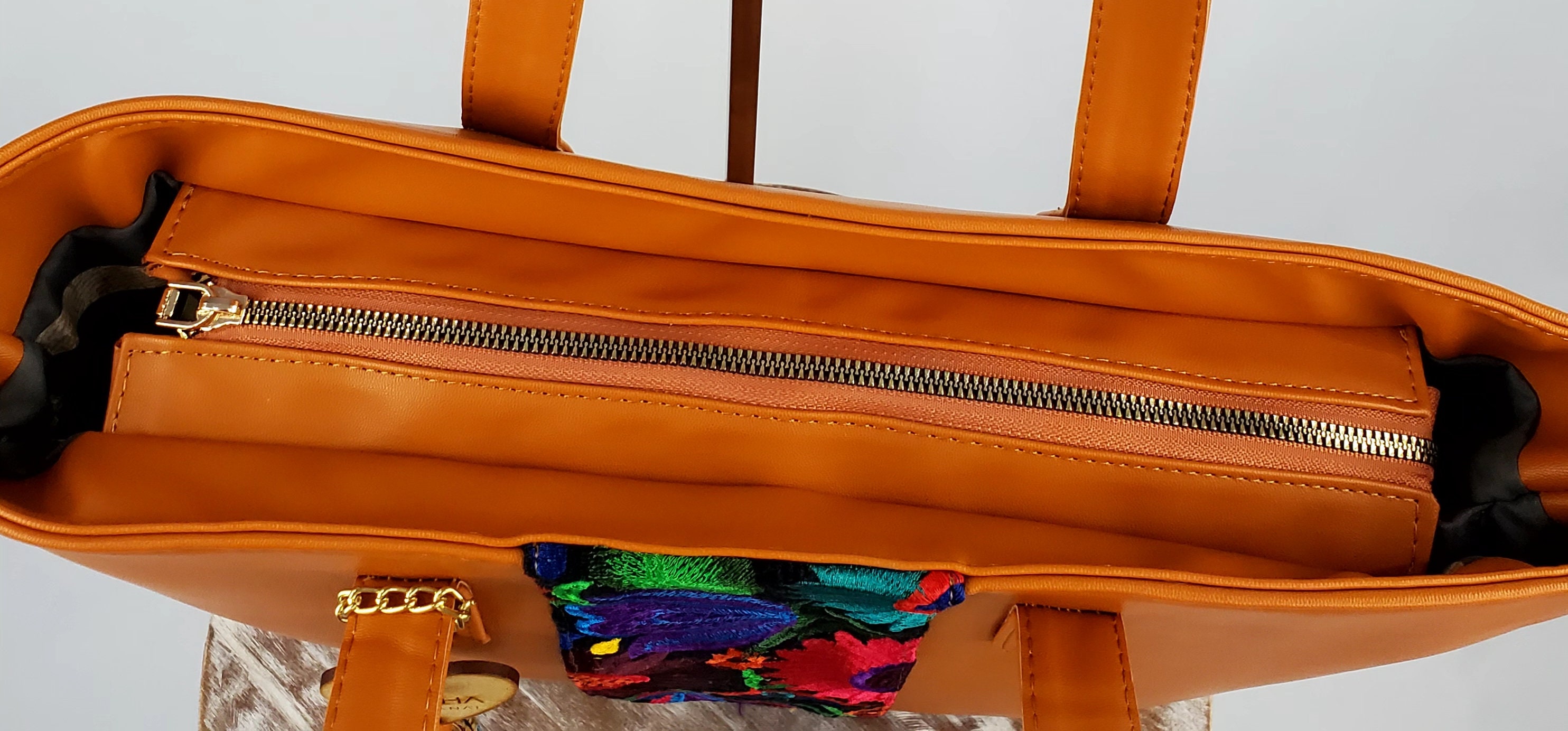 Handmade Laptop Work Tote Bag-mexican Bag-artisanal Handbag-vegan ...