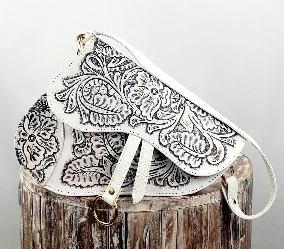 Mexican Purse-mexican Artisanal Saddle Bag-leather Bag- Tooled Leather ...