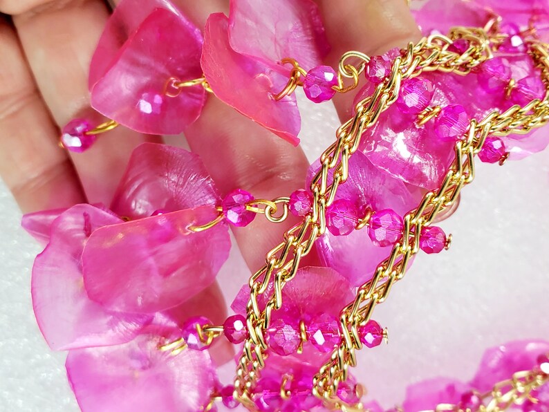 Handmade Mexican Fish Scale Jewelry Set: Pink Necklace & Earrings - Etsy