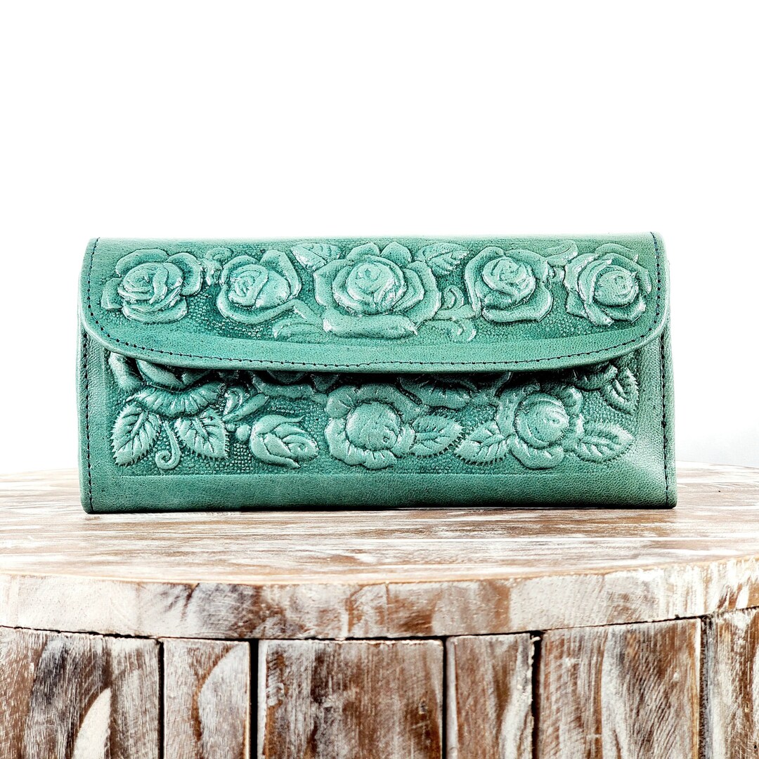 Mexican Leather Walle-hand Tooled Wallet-artisanal - Etsy