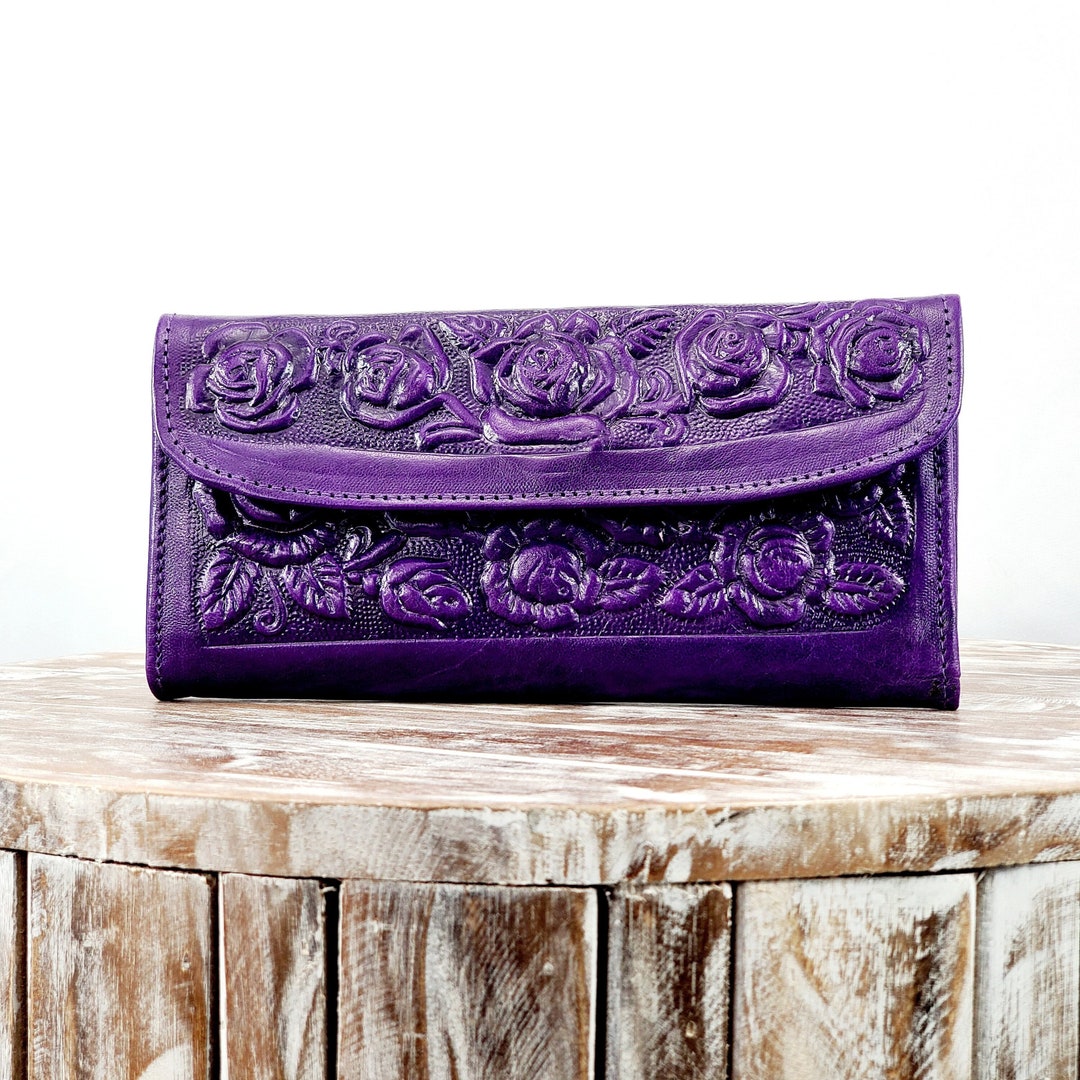Mexican Leather Walle-hand Tooled Wallet-artisanal Wallet-cartera De ...