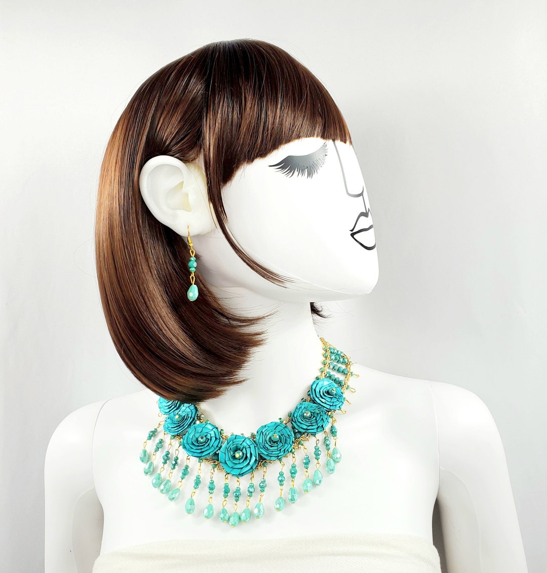 Mexican Handmade Jewelry Set-mexican Necklace and Earrings-palm Leaf ...