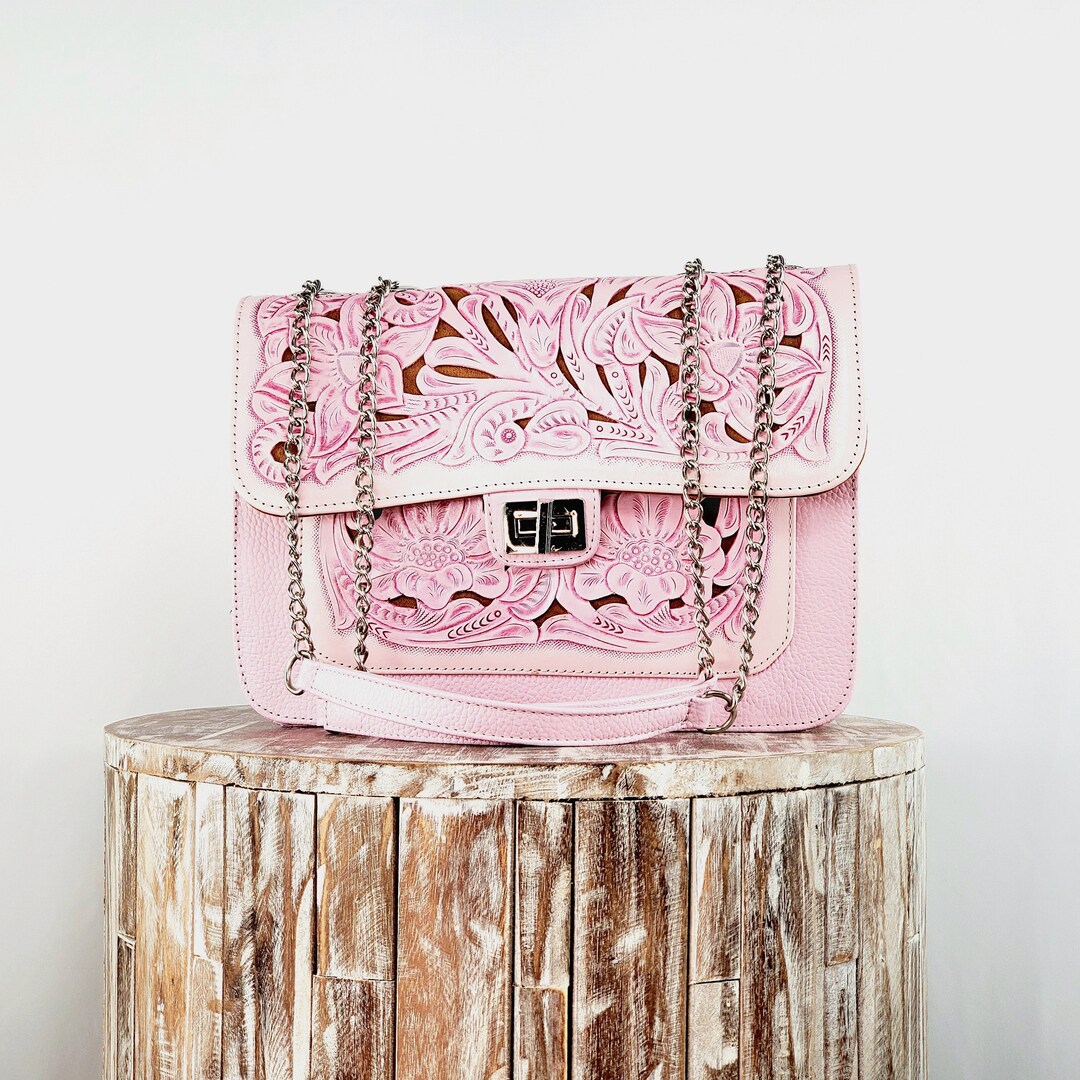 Envelope Handbag Tooled Leather Crossbody Mexican Purse High End ...