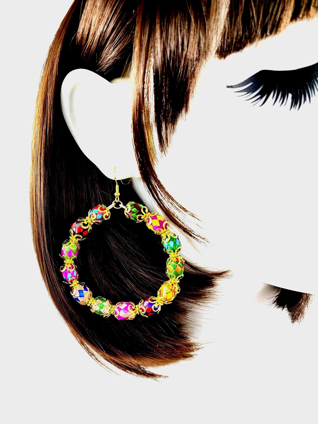 Mexican Earrings-hoop Earrings-handmade Earrings-palm Leaf Earrings ...