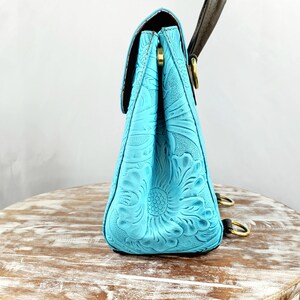 Leather Backpack Mexican Purse-mexican Tooled Handbag-crossbody-mochila ...