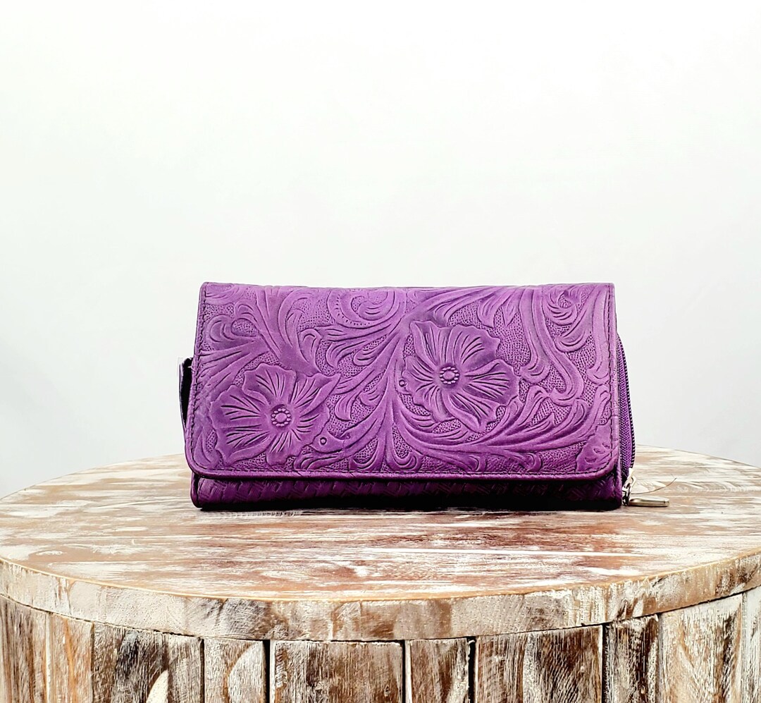 Leather Wallet Handcrafted Carved-handmade Tooled Wallet-mexican Wallet ...