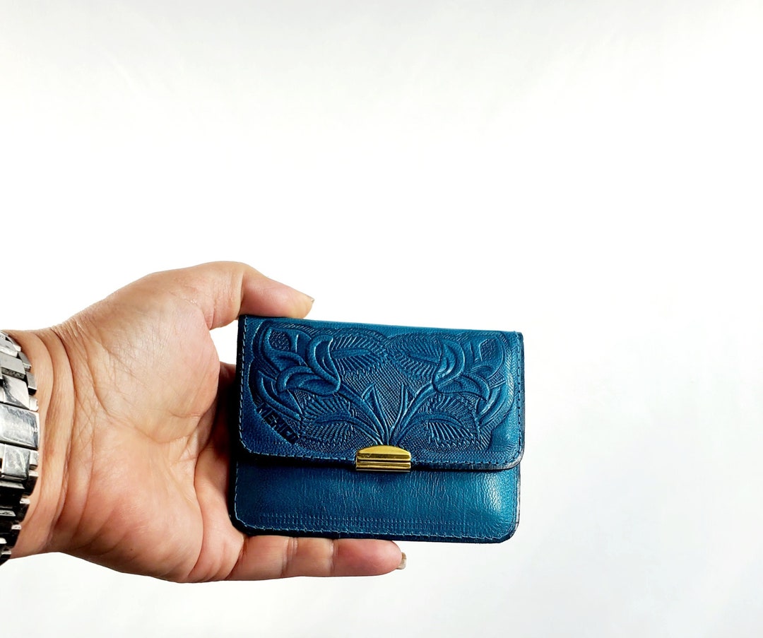 Mini Wallet Mirror-hand Tooled Wallet-woman Wallet-artisanal - Etsy