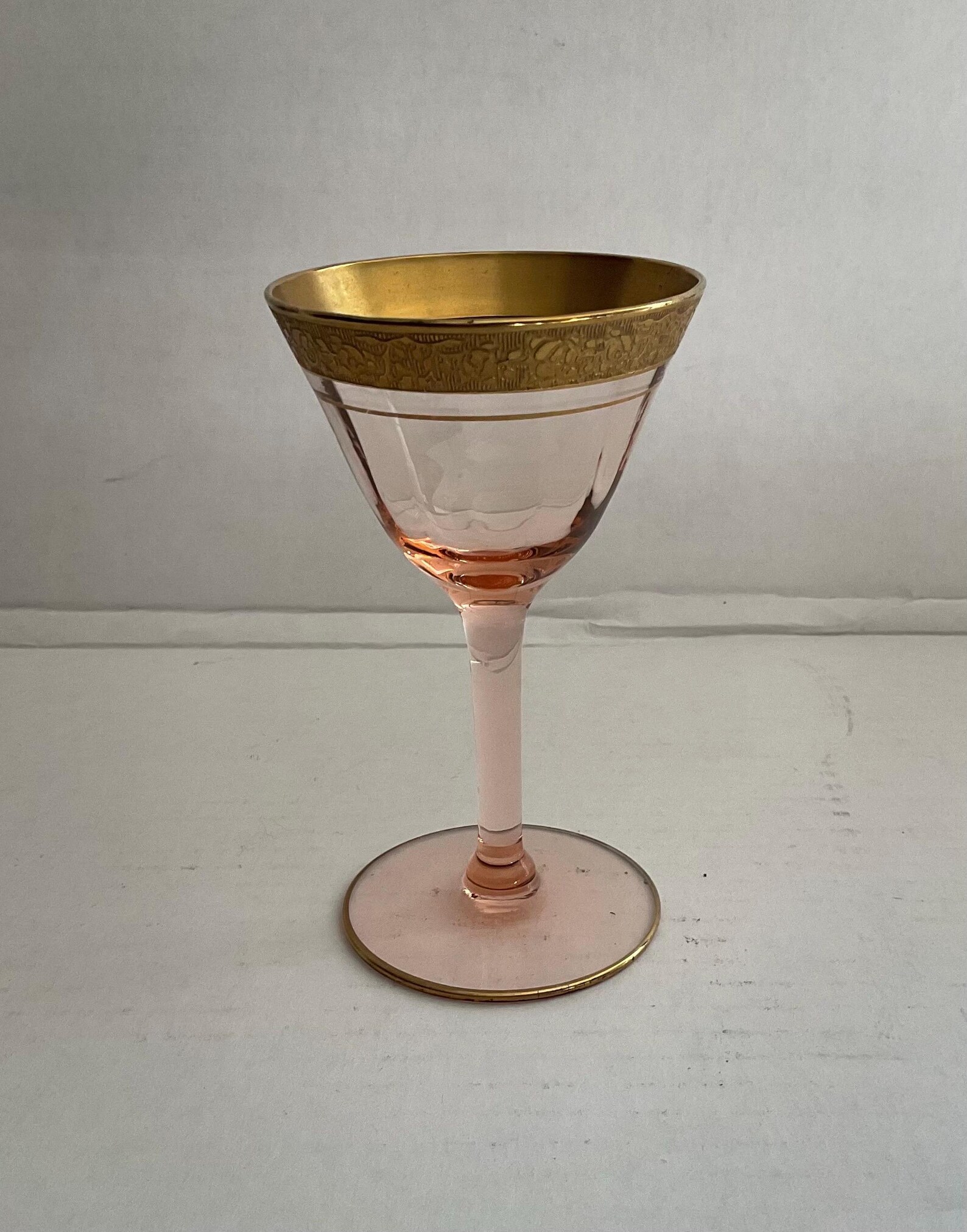 Rambler Rose Pink Stem Cordial by Tiffin - Etsy