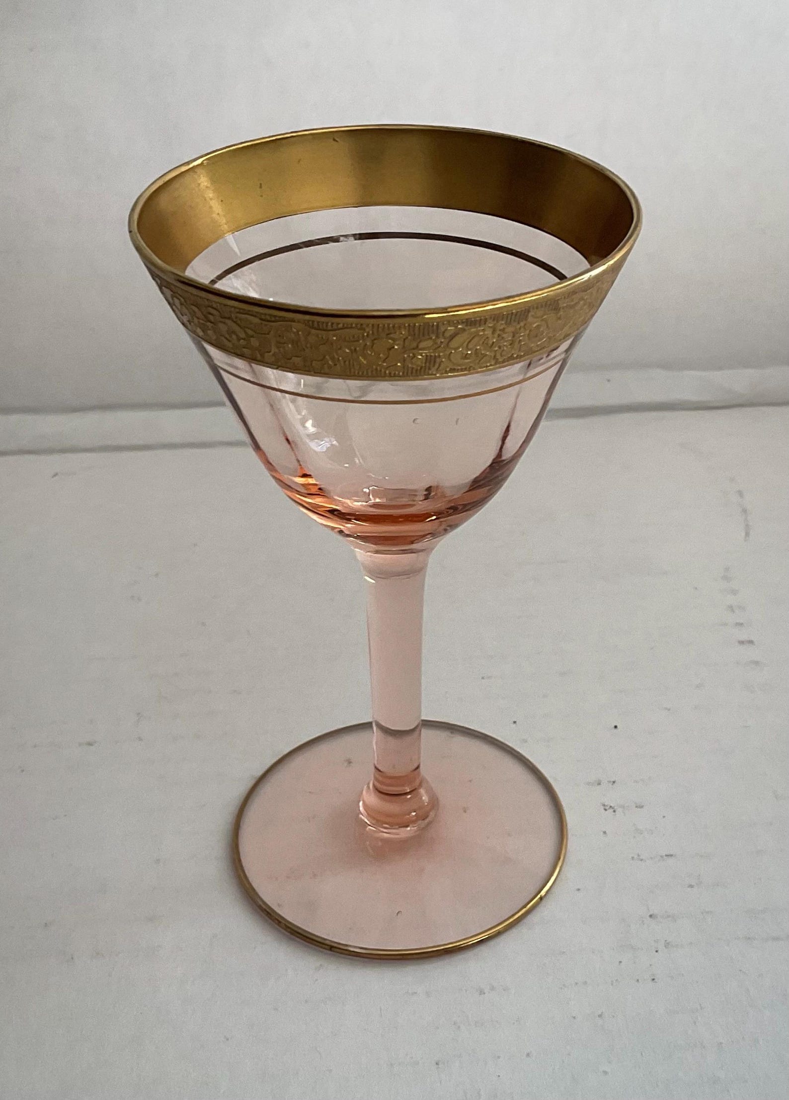 Rambler Rose Pink Stem Cordial by Tiffin - Etsy
