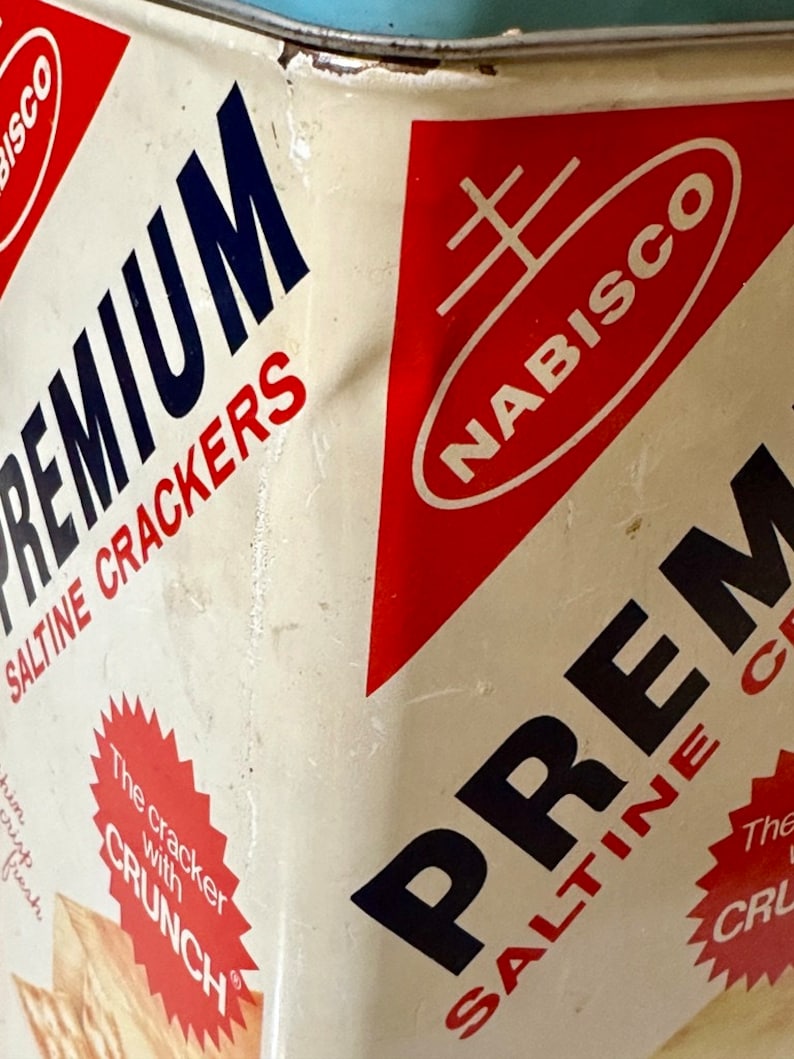 Vintage 1969 Nabisco Saltine Cracker Tin: Americana Kitchen Storage ...