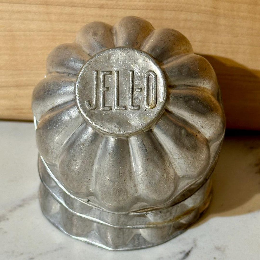 Vintage 1950s Aluminum "jell-o" Dessert Molds Cups Scalloped & Fluted ...