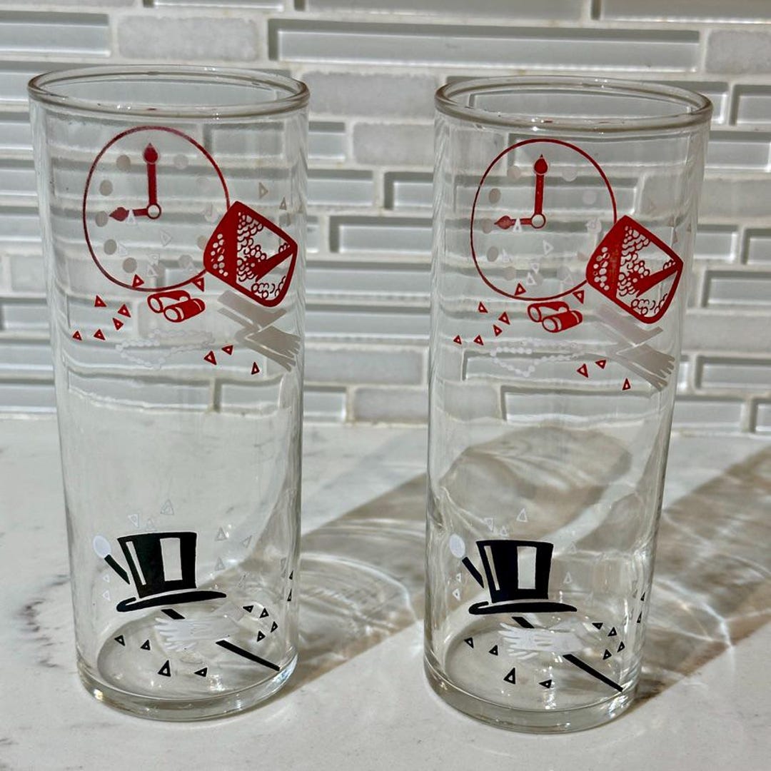 Vintage 1960s "night at the Opera" Tom Collins Glasses - Set of 2 ...