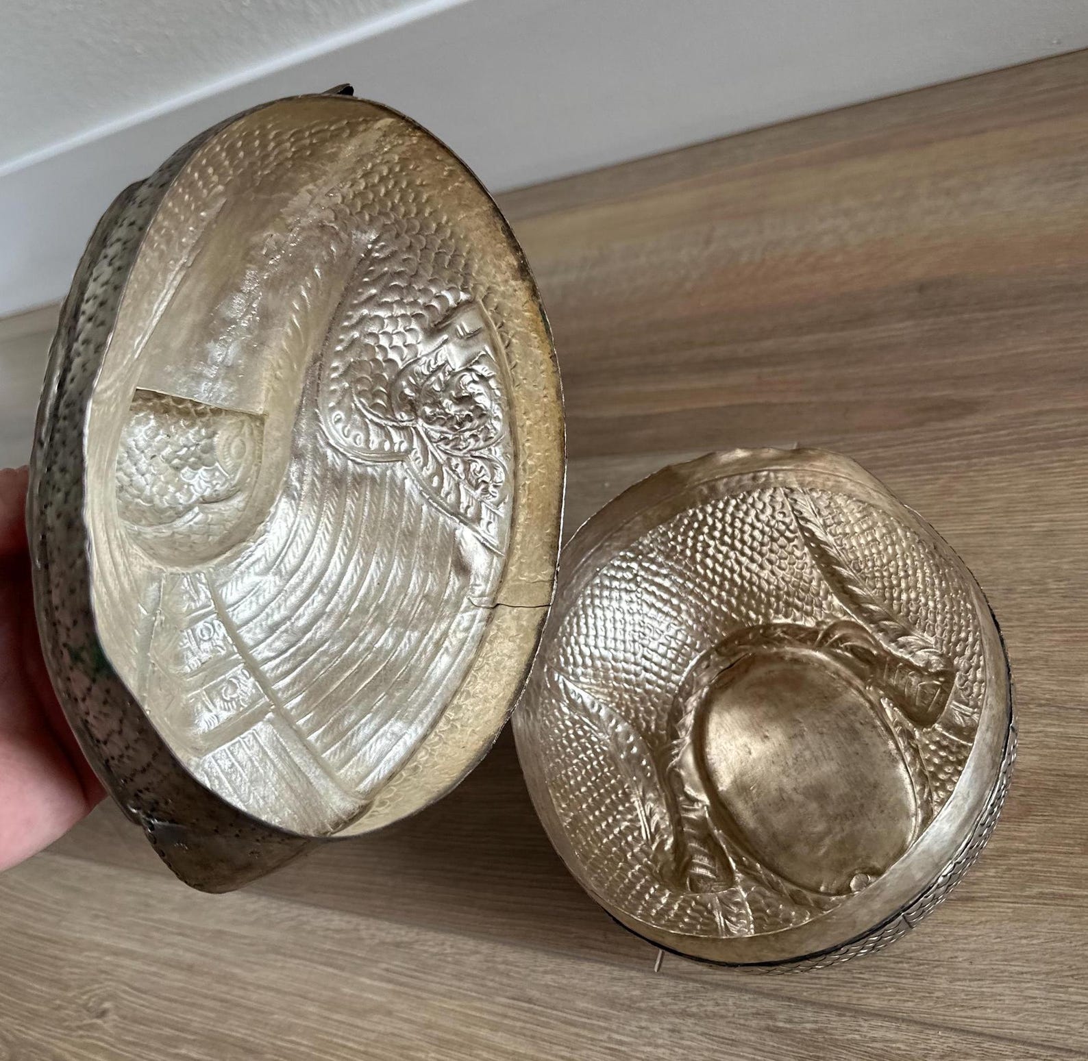 Vintage Hand Forged Sterling Silver Bird Ceremonial Wedding Trinket Box ...