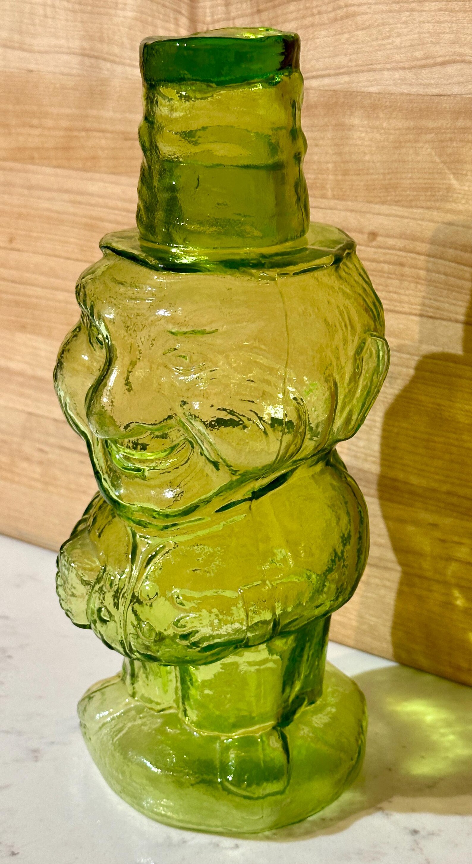 Vintage Indiana Glass Tiara Old Man Mountaineer troll / Gnome Decanter ...