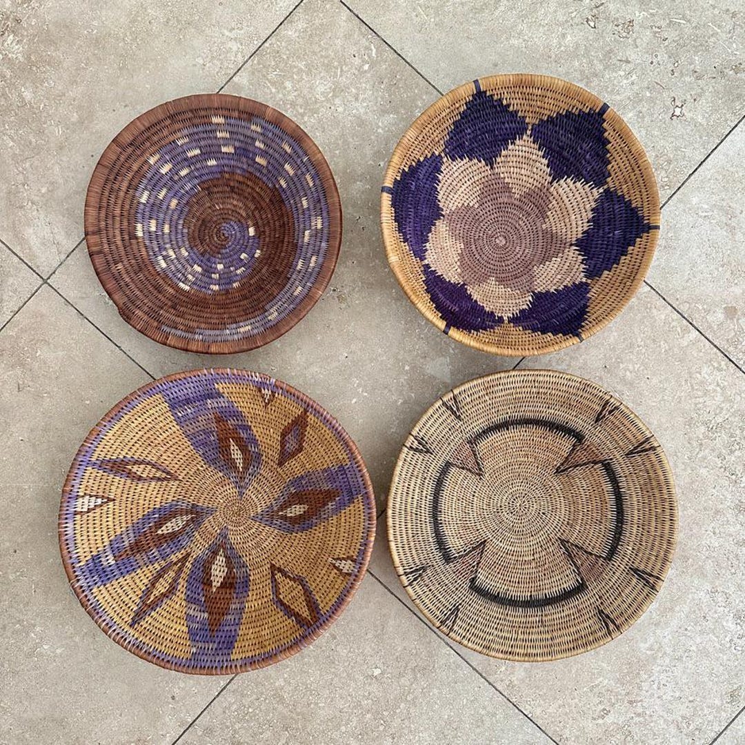 Decorative & Functional Vintage African Baskets • 4 Available: Boho ...