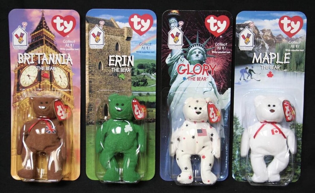 1999 Mcdonald's TY Teenie Beanie Babies: International Bears Set - Etsy