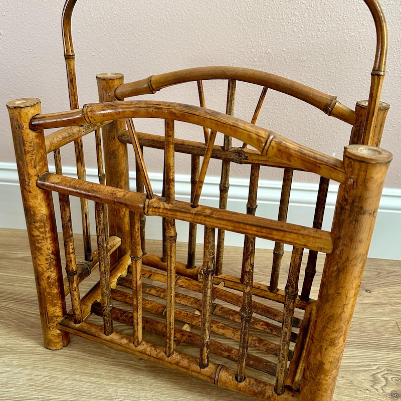 Bamboo Magazine Rack - Etsy