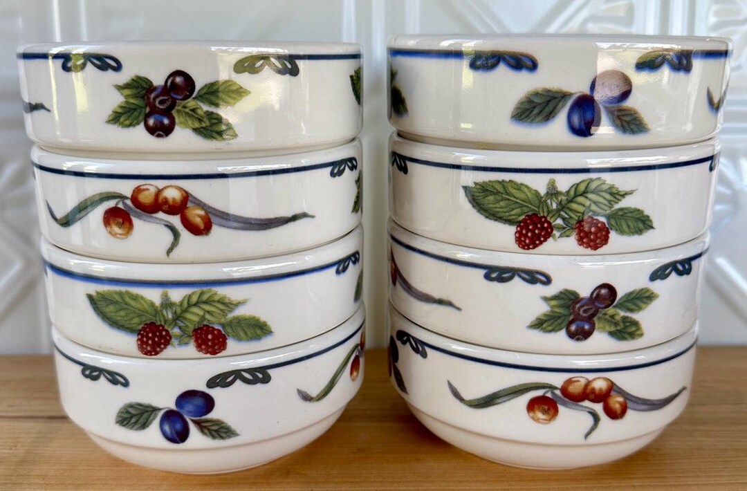 Vintage Oneida Autumn Orchard Bowls: Restaurant Quality China, Berries ...