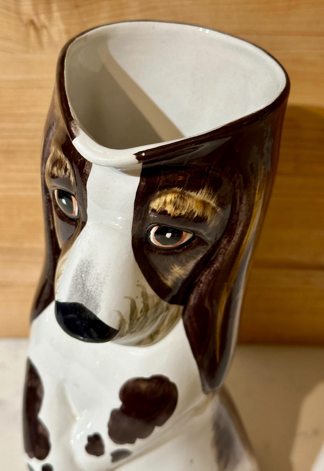Vintage Basset Hound Porcelain Pitcher Vase - Made in Italy - Etsy