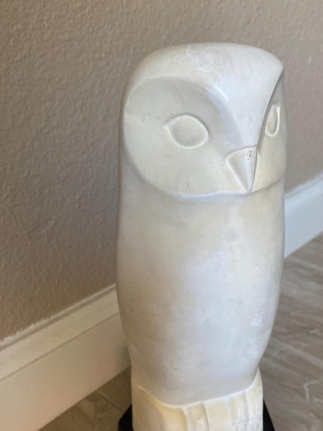 Vintage Cleo Hartwig Owl Sculpture: Art Deco Resin Statue, Signed 1969 ...