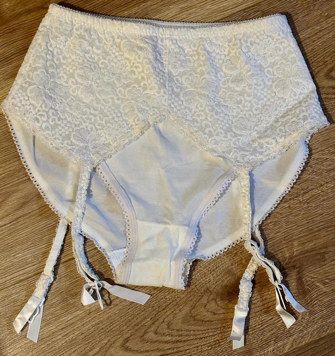 RARE Vintage 1970s Panty Girdle W/garter Straps & Snaps - Size XL ...
