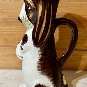 Vintage Basset Hound Porcelain Pitcher Vase - Made in Italy - Etsy