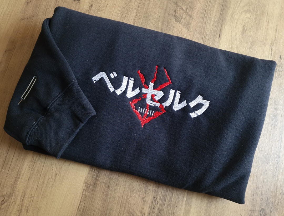 Anime Design - Embroidered Hoodie / Sweatshirt - Etsy UK