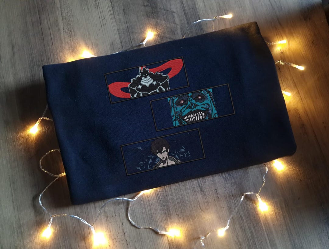 Anime Embroidered Scene Design - Embroidered Hoodie / Sweatshirt - Etsy